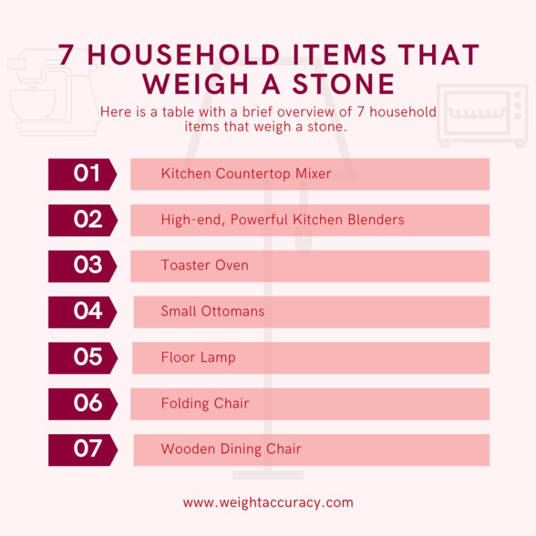 7 Household Items That Weigh A Stone
